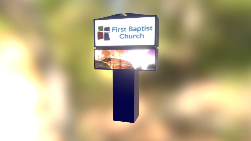 First Baptist Church Sign - 3D model by Green Country LEDs (@gcleds ...