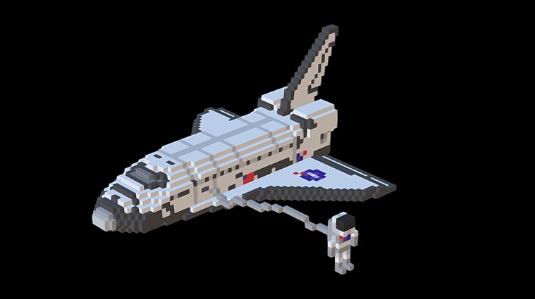 Voxel Space Shuttle - 3D model by kmg2295 [f163fbc] - Sketchfab