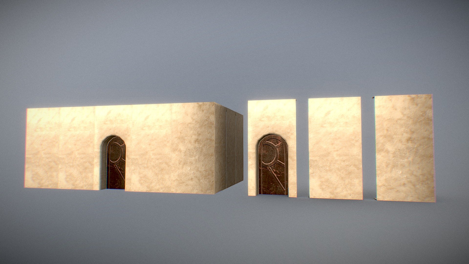 Modular Sandstone Rock Building - Download Free 3D model by treinoux ...