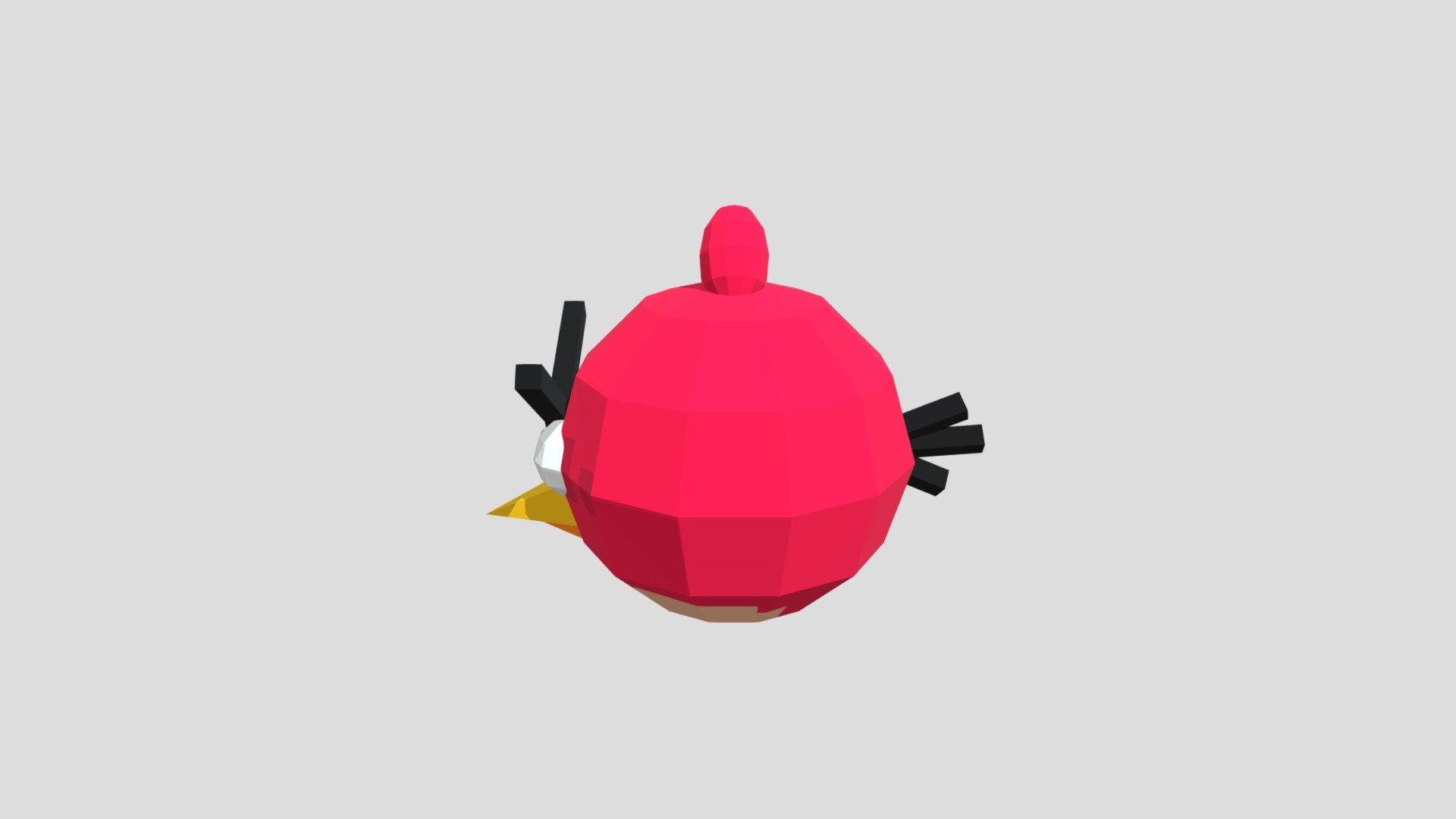 Low-Poly Red Angry Bird - 3D model by snik_lmao [f16596b] - Sketchfab