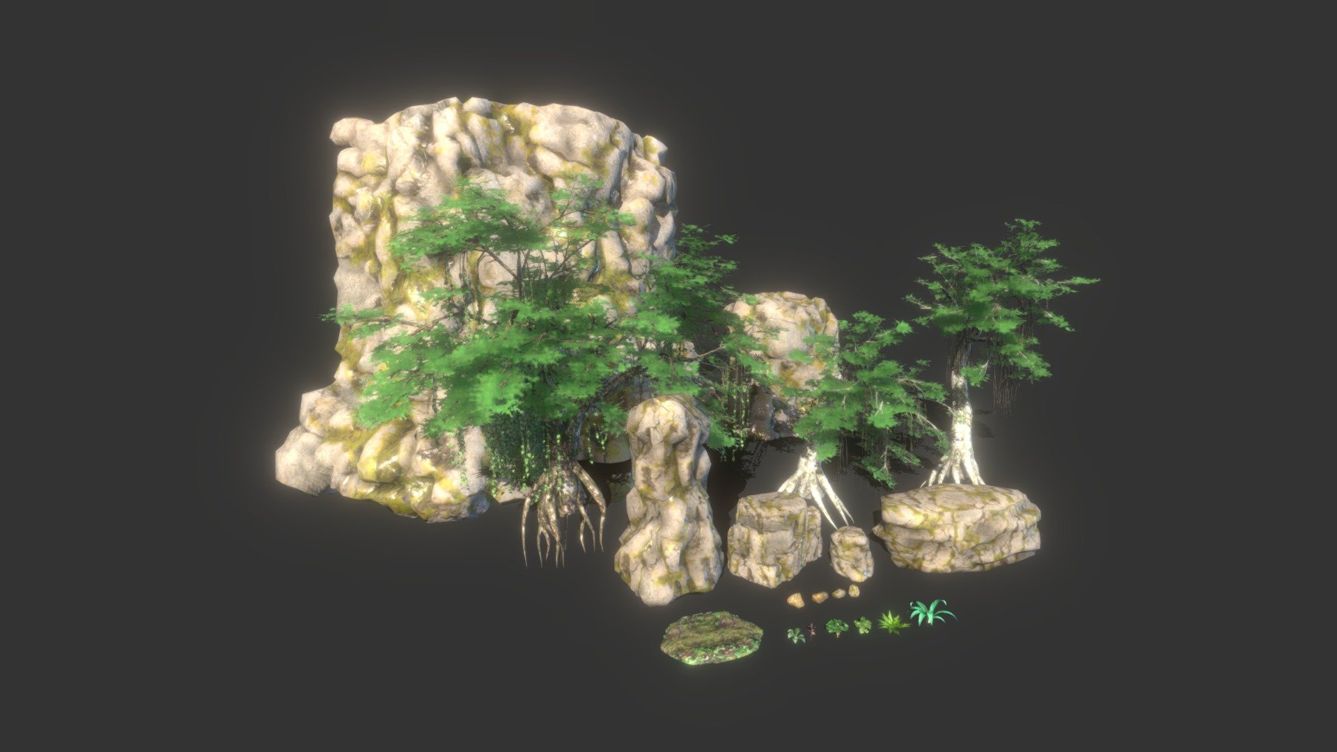 Jungle VR GAME assets Collection Vol 01 - Buy Royalty Free 3D model by ...