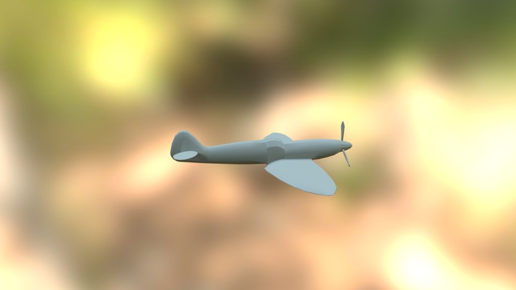 Untextured Basic Spitfire - 3D model by Matt Poskitt (@Poskit93 ...