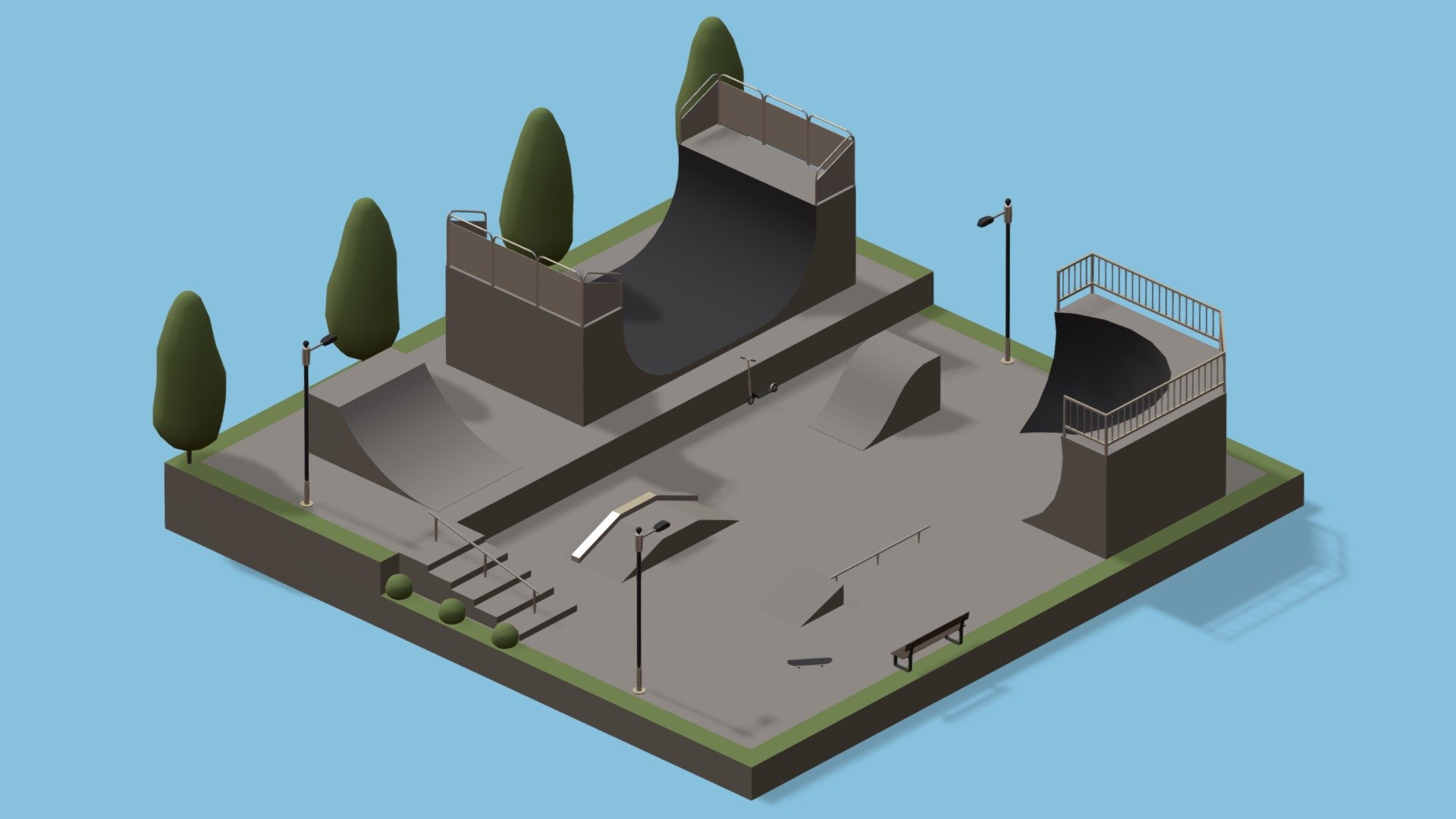Skatepark - Buy Royalty Free 3D model by ApprenticeRaccoon [f16c5df ...