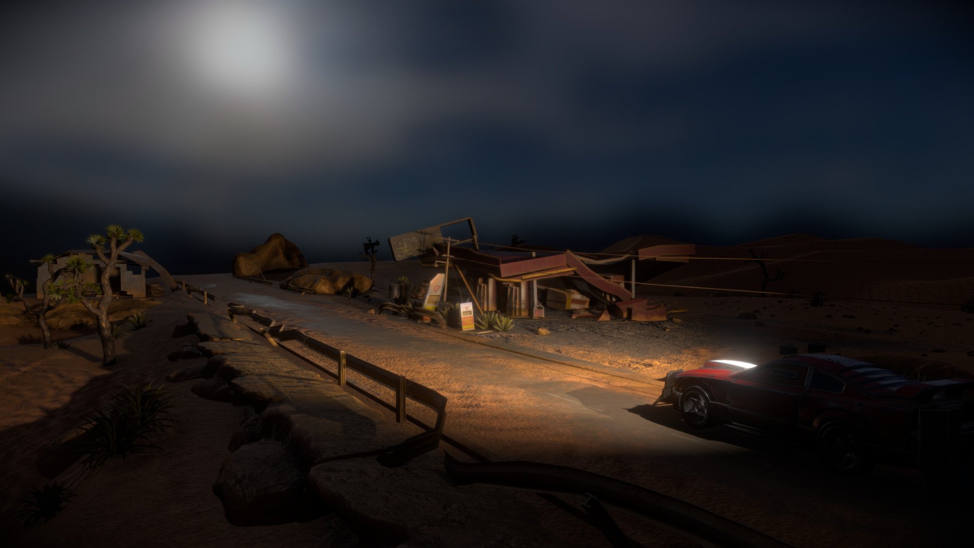 Apocalyptic Night Environment & Vehicle - 3D model by JuegoStudio ...