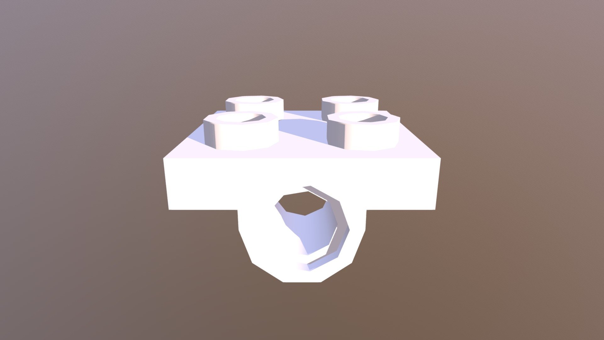 2x2 Hole Piece (gray) - 3D model by lolmastr [f175224] - Sketchfab