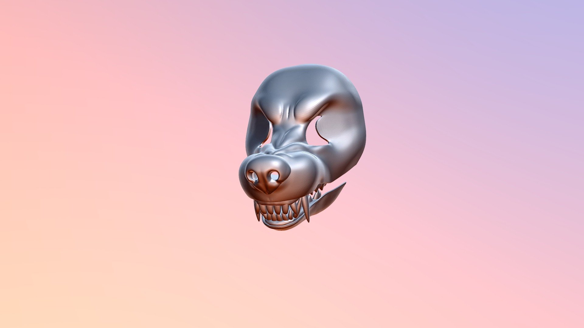 Snarly Werewolf Canine Costume Head Base - 3D model by ragsy [f17ddb5 ...
