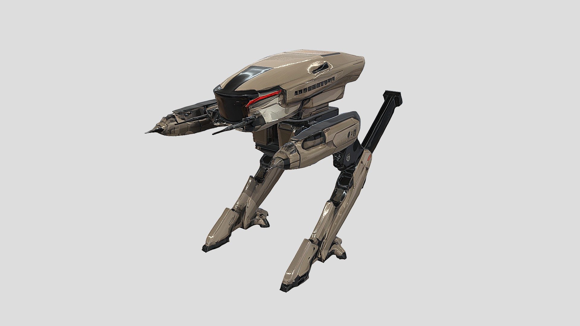 futuristic bipedal combat robot - Download Free 3D model by david.com ...