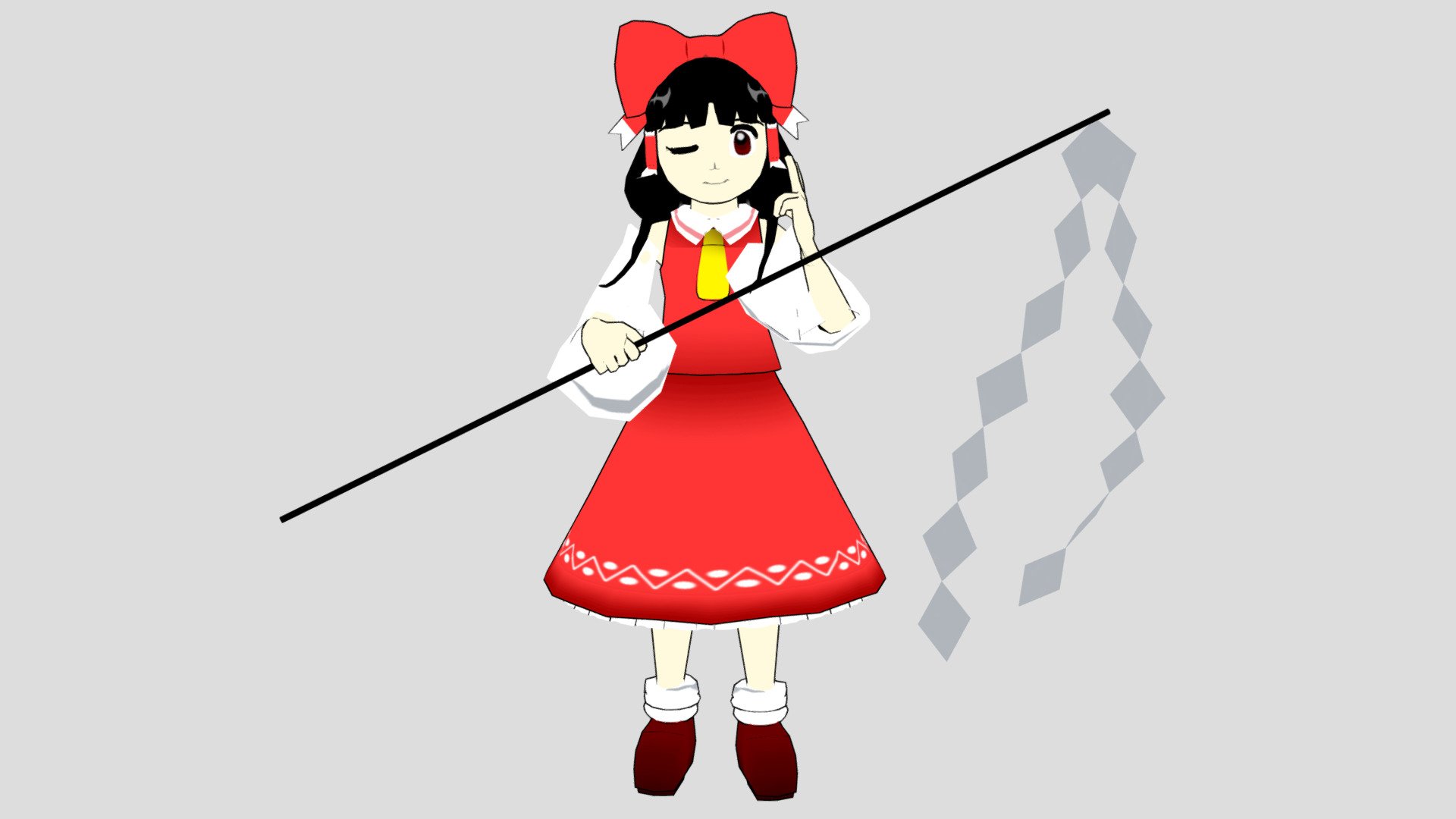 Reimu - Download Free 3D model by pikimia [f17ff5b] - Sketchfab