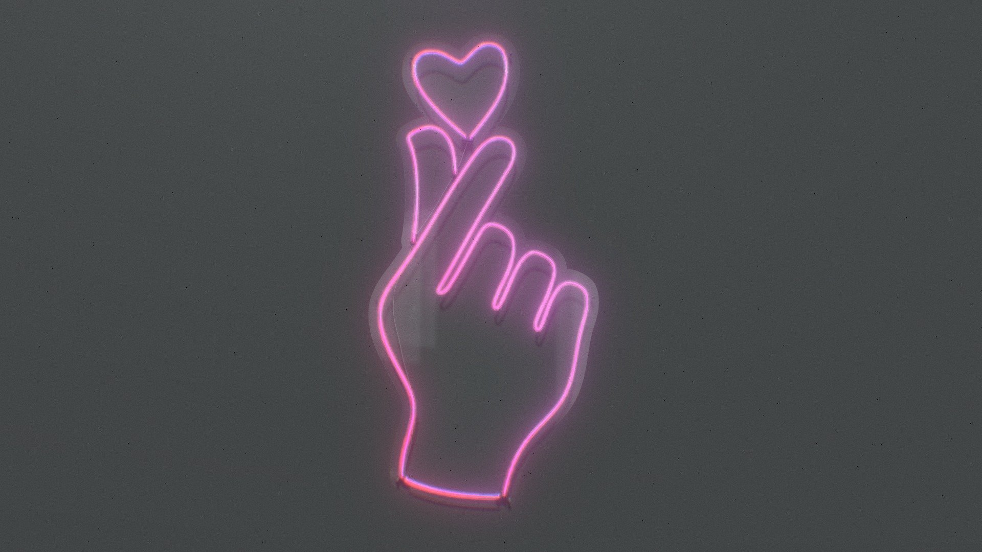Korean Love Sign - Neon Sign - Buy Royalty Free 3D model by NEONPLEX ...