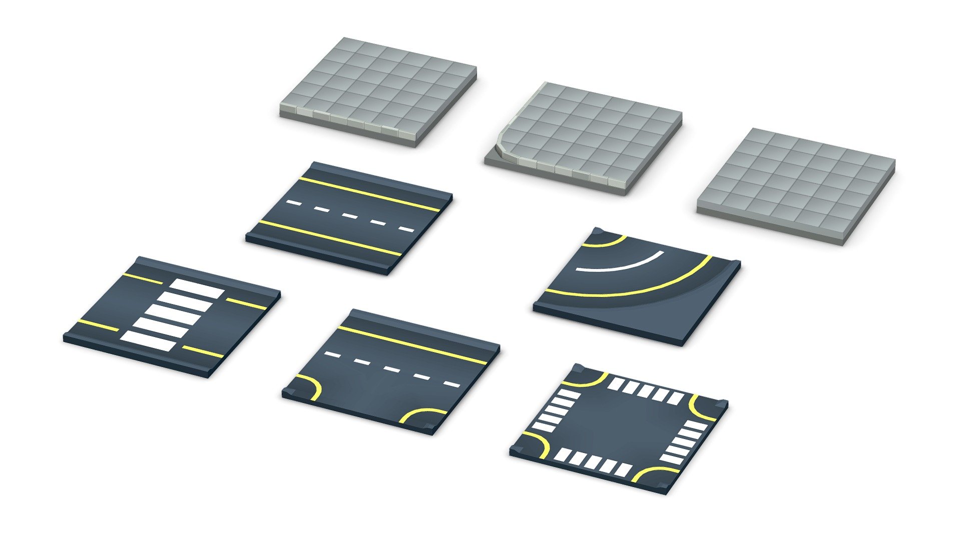 Modular Road and City Floor Pack - Buy Royalty Free 3D model by ...