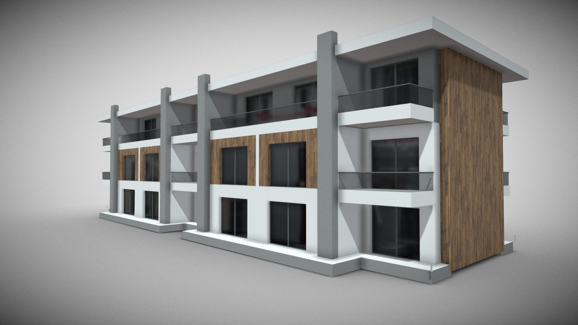 modern building 05 3D model - 3D model by nvere [f185886] - Sketchfab
