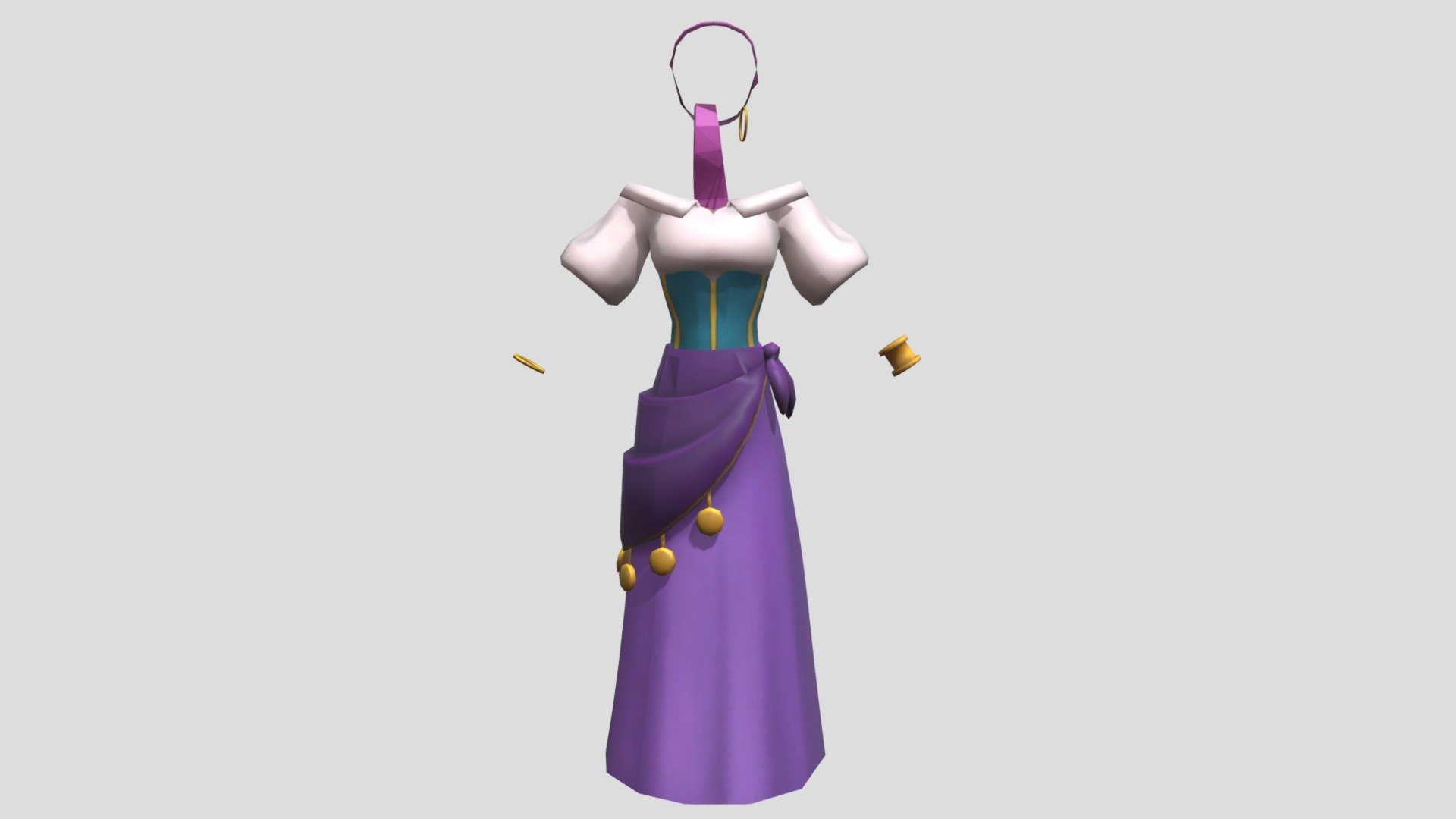 Princess Esmeralda Clothes - Download Free 3D model by Princess Gowns ...