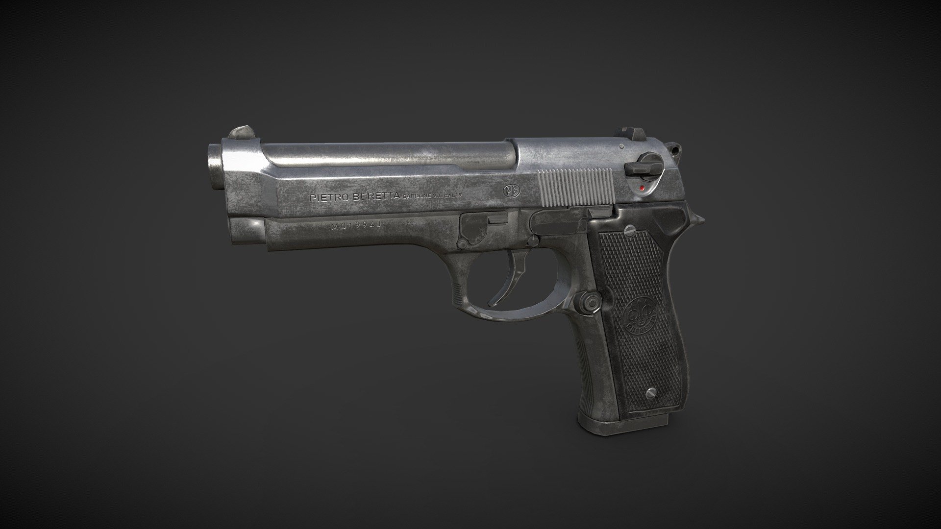 Beretta 92S (M9) - Download Free 3D model by Jacopo Murru (@jacopomurru ...