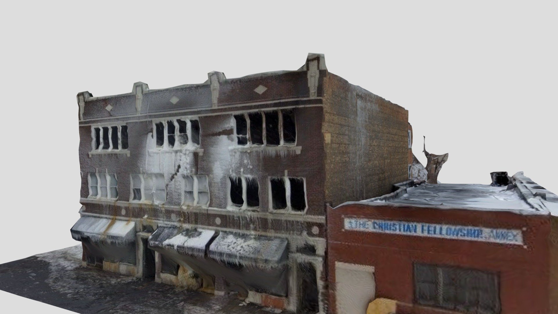 Chicago Fire Ruins - Skydio Photogrammetry 435 - Download Free 3D model ...