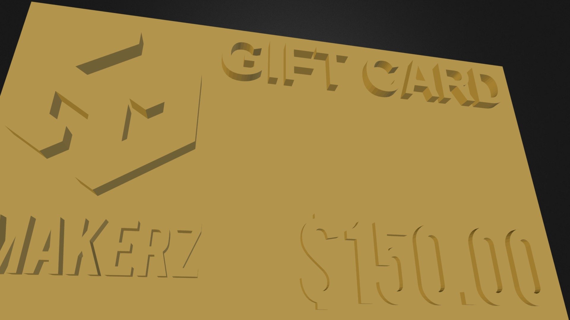 Gift Card - 3D model by Makerz [f18cd3e] - Sketchfab