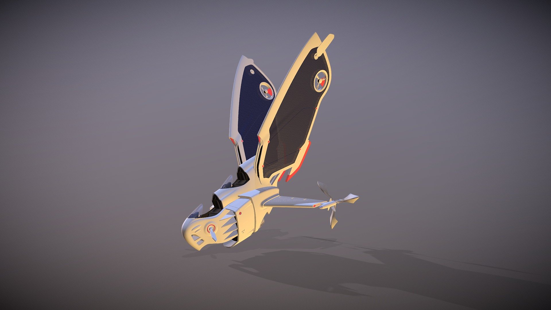 butterfly aircraft - 3D model by 3dcyner [f18fb7f] - Sketchfab