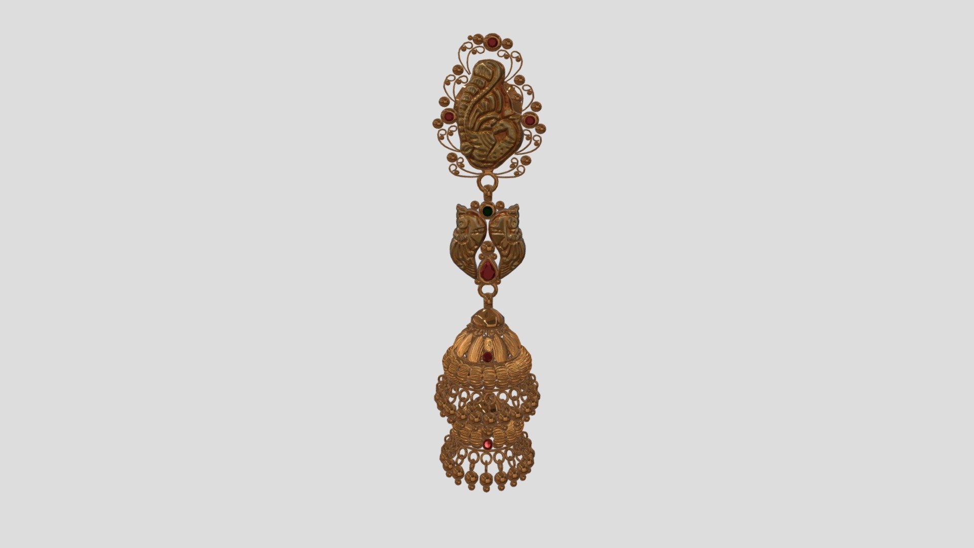 Indiian Earrings - 3D model by SilentSea (@gangasuru) [f190ef8] - Sketchfab