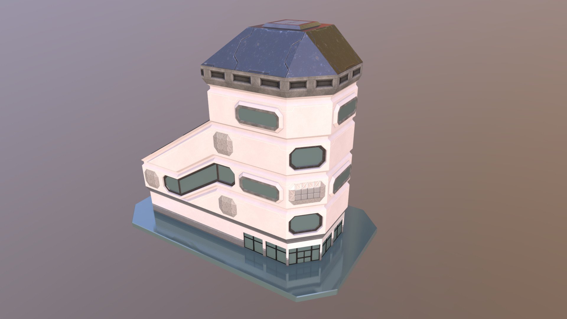 Sci-Fi Building #2 - 3D model by PhiMue [f192d0a] - Sketchfab