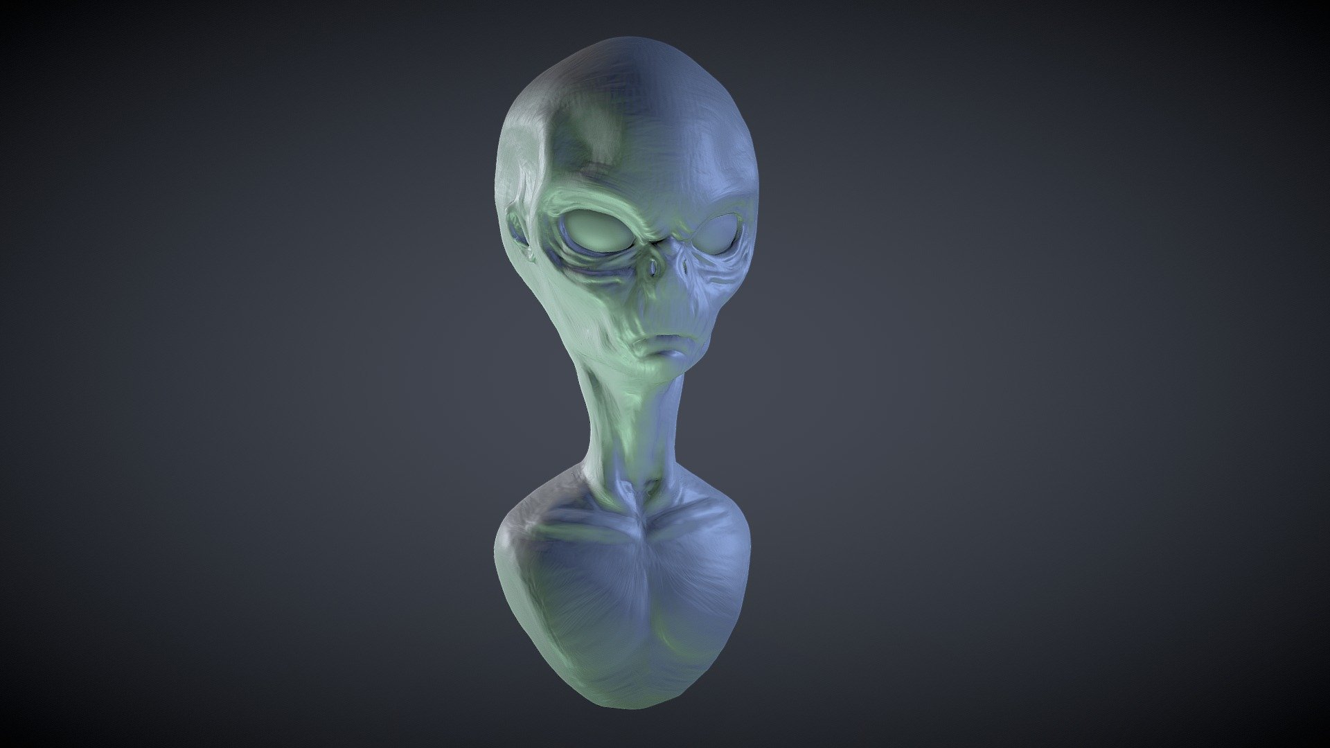 Alien Head - 3D model by Courtney Moody (@courtneymoody) [f193eb8 ...