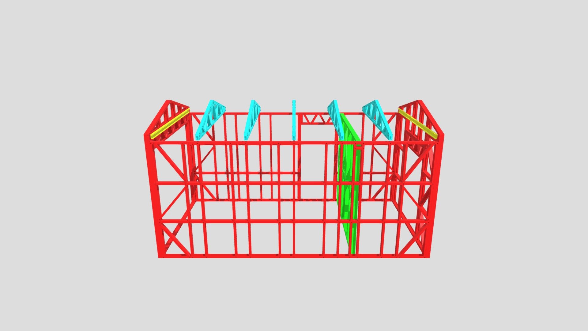 230614-1-HW: Shed 5.5m x 3.0m R01 - 3D model by Steel Frames Direct ...