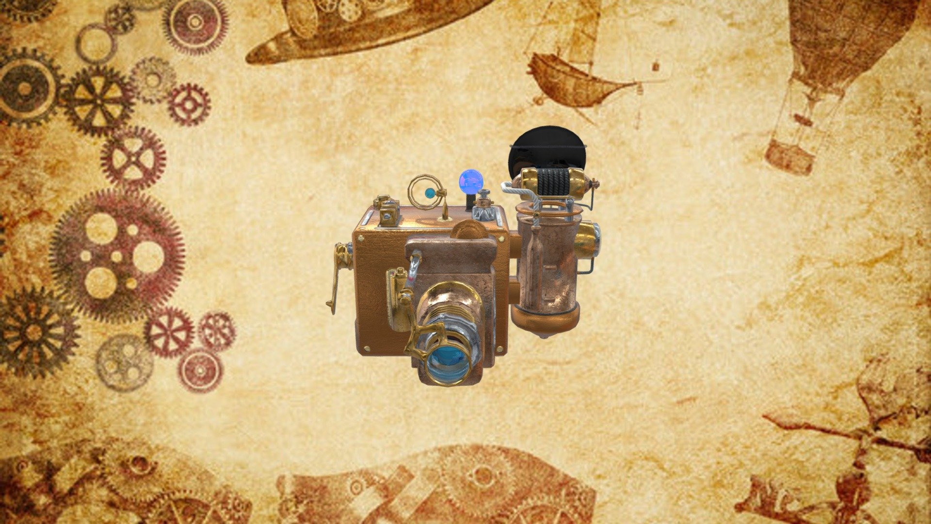 Steampunk Camera - 3D model by petersoon (@petersoon) [f1976d9] - Sketchfab