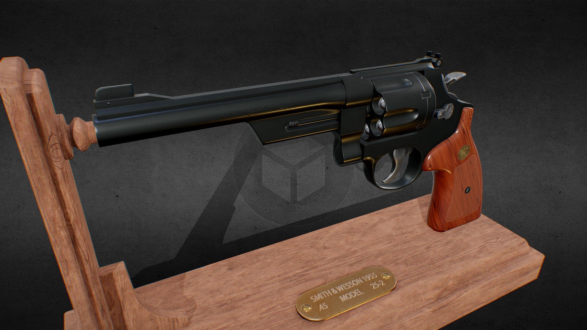 Smith & Wesson .45 Revolver - 3D model by Hung_Che_Tsai [f1985ad ...