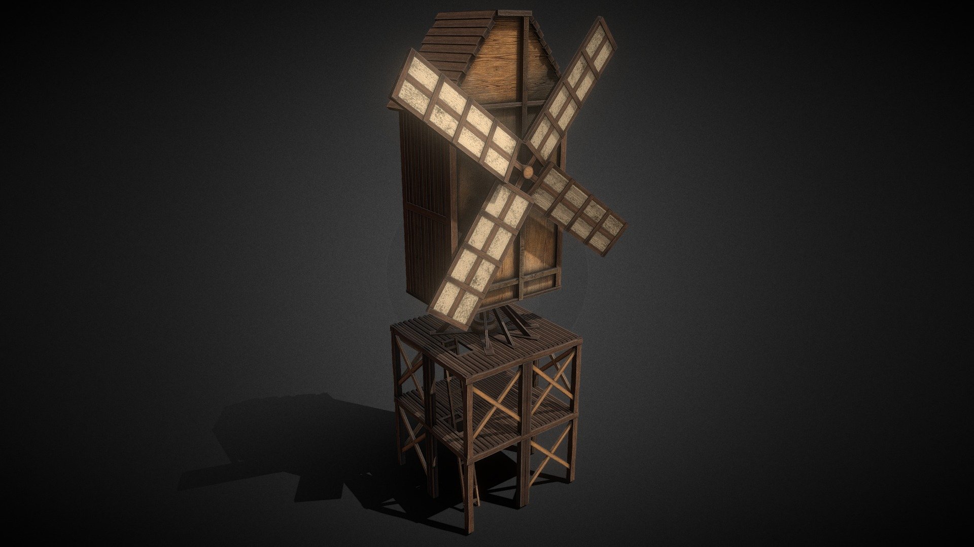 Medieval Mill Game Asset - Buy Royalty Free 3D model by ...