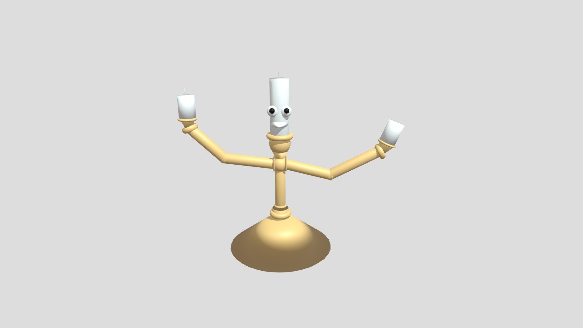 Disney Candle Man / Lumiere - 3D model by BedOfRoses [f1a1abd] - Sketchfab
