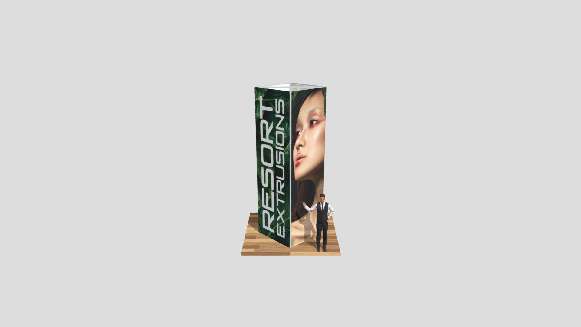 5ft x 16ft Backlit Big Sky SEG Fabric Tower - Download Free 3D model by ...