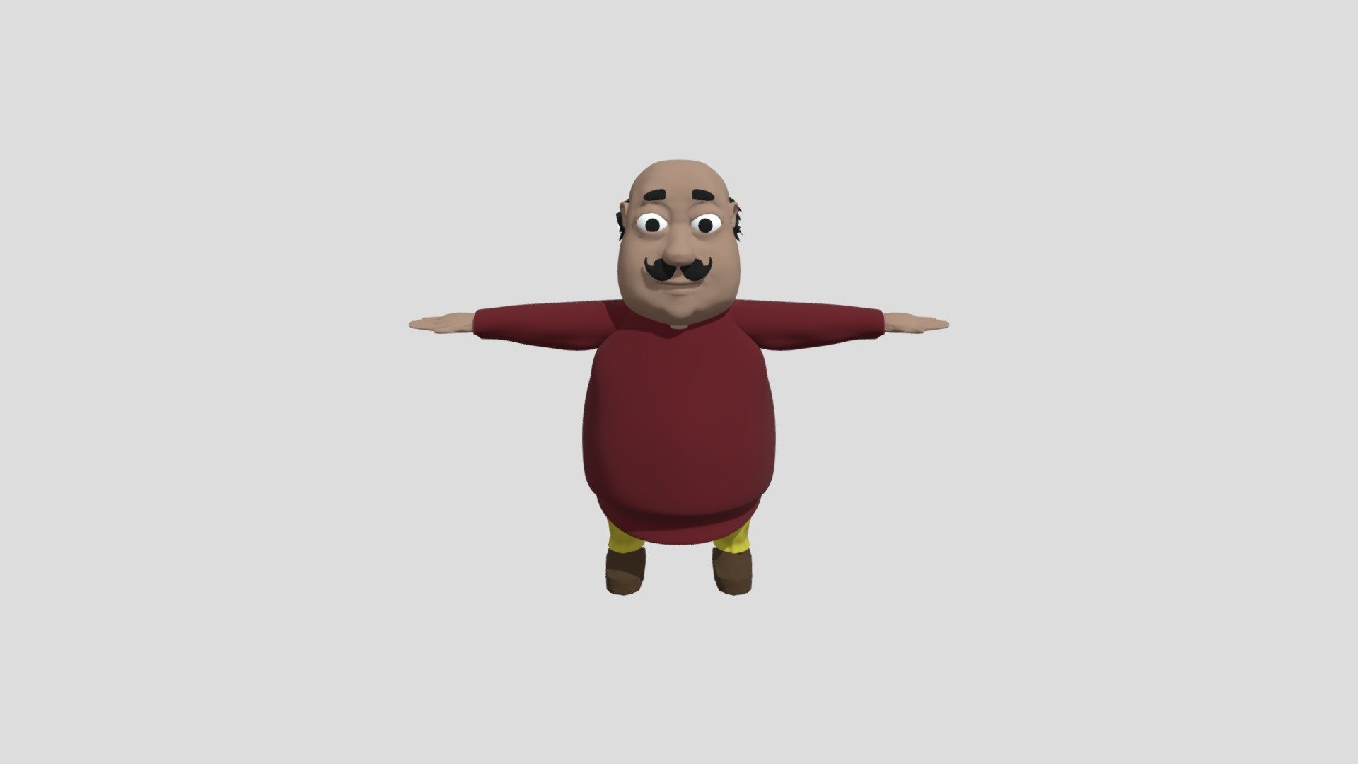 Motu patlo cartoon character - 3D model by zeshanshoukat304 [f1ad7ab ...