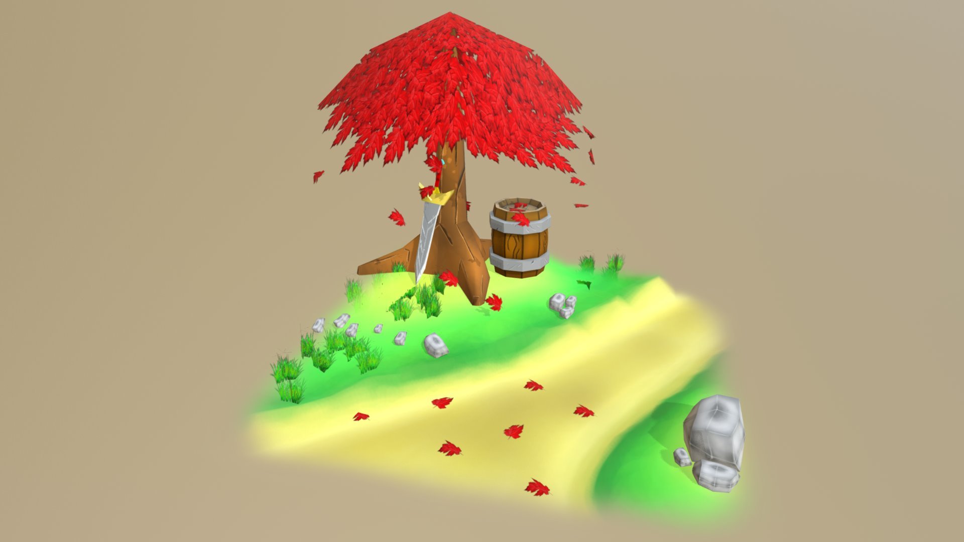 Like Fantasy Game Scene - Download Free 3D model by Muhd Faris Arief b ...