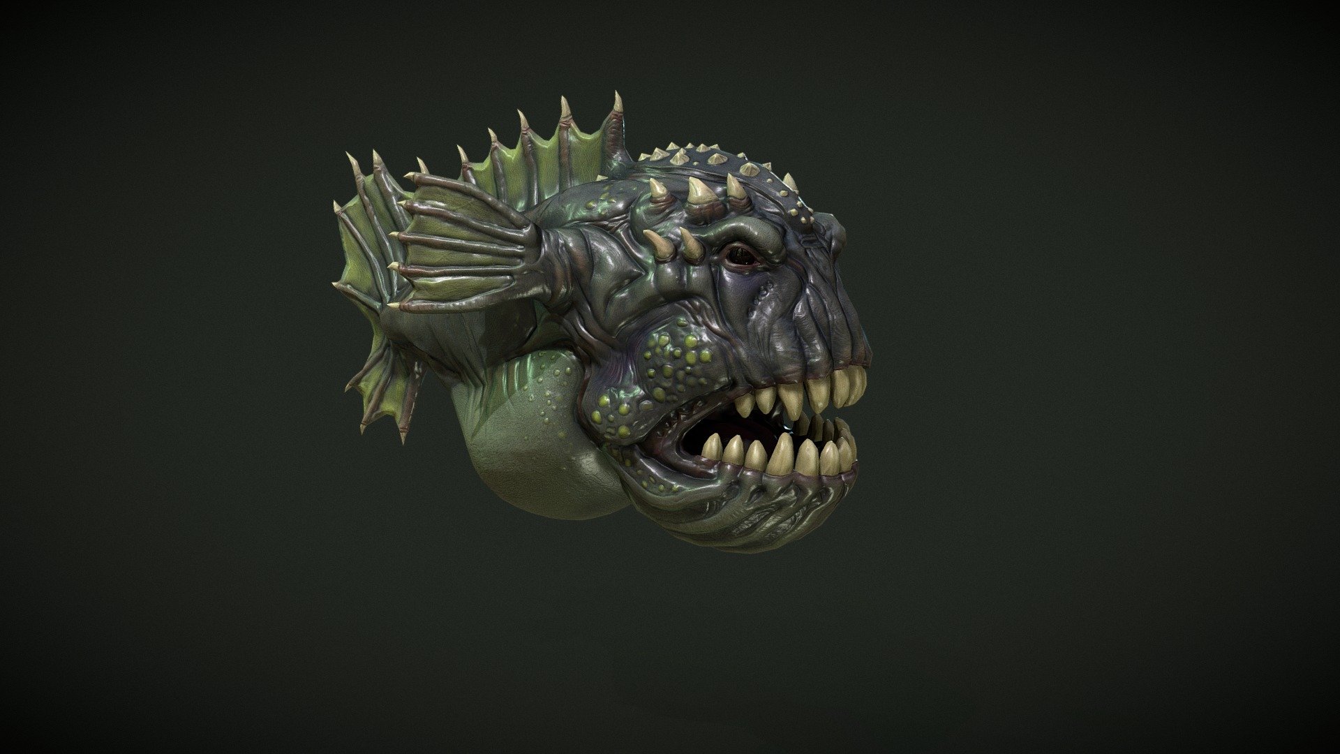 Fish Monster - Gloth - 3D model by Konstantin Kaftaykin (@3dKostya ...