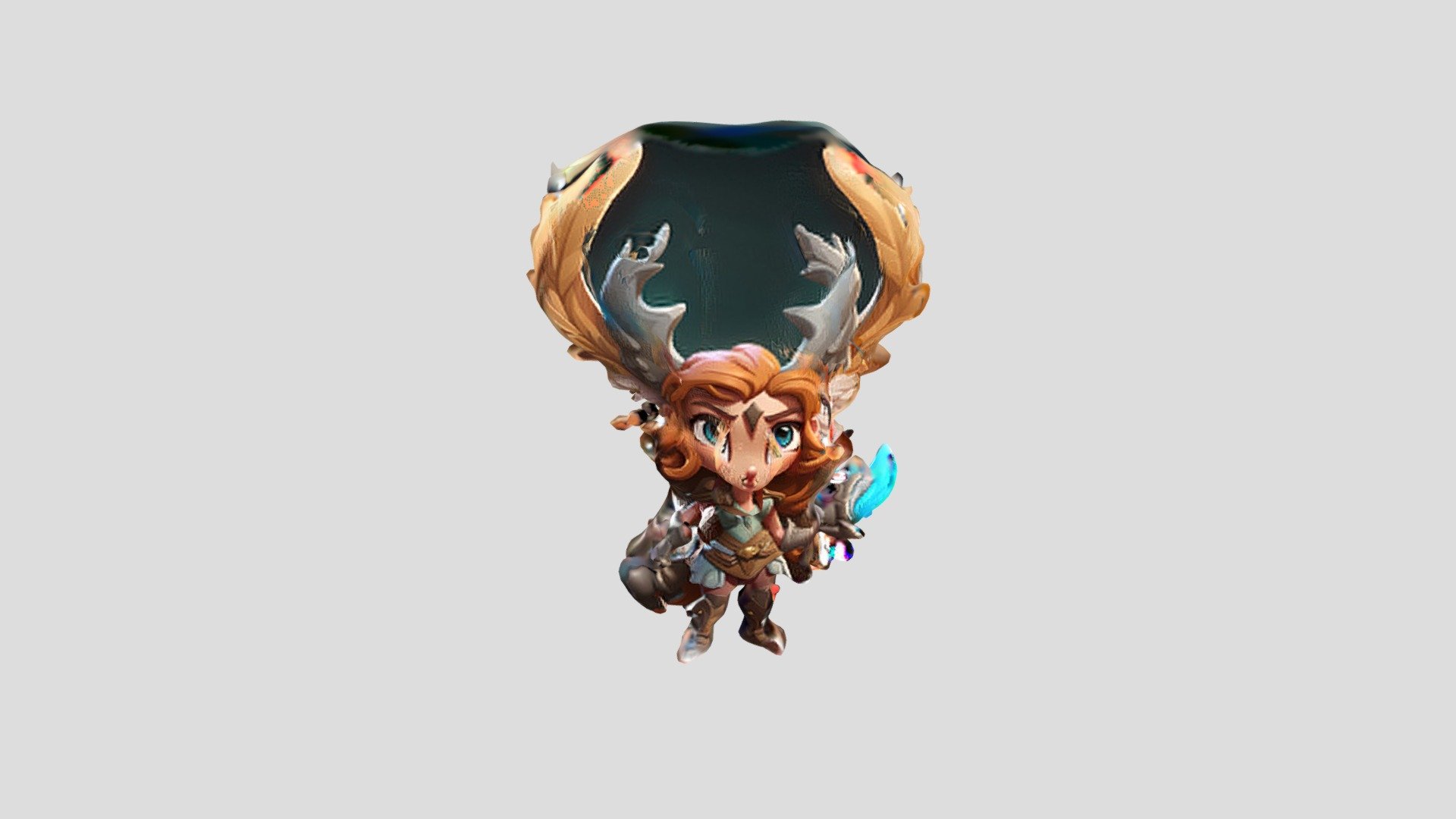 Chibi Character with Horns and Sword A chibi - Download Free 3D model ...