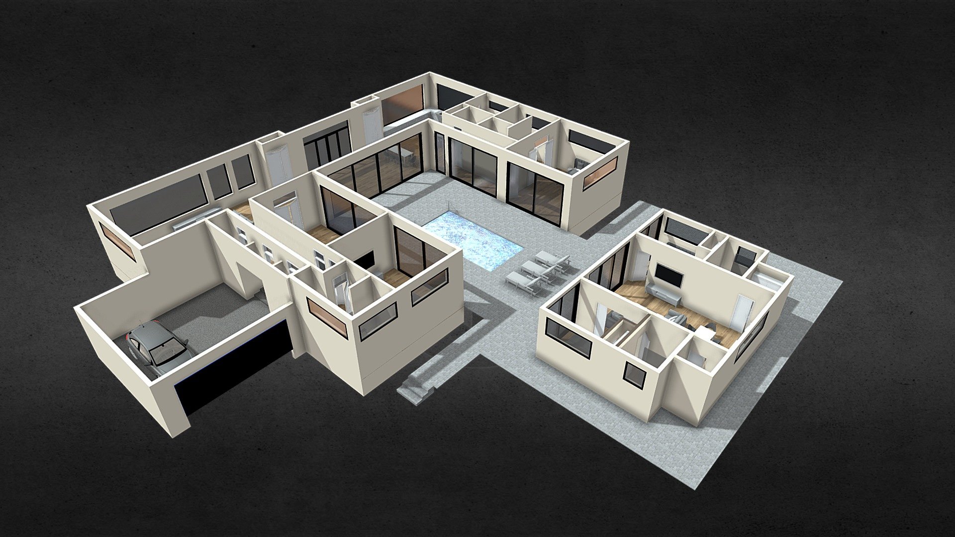 Delia - floorplan - 3D model by Render3DQuick [f1bd676] - Sketchfab