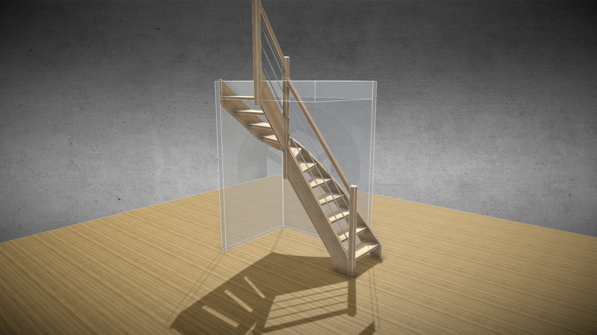 Staircase - 3D model by Audrius (@audriokas) [f1bd9b7] - Sketchfab