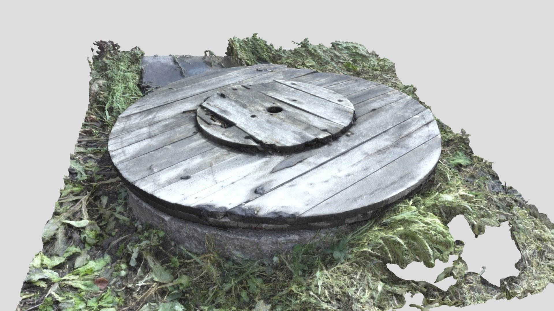 Wood manhole with wood cover - 3D model by Vyacheslav (@slvsv) [f1bf821 ...