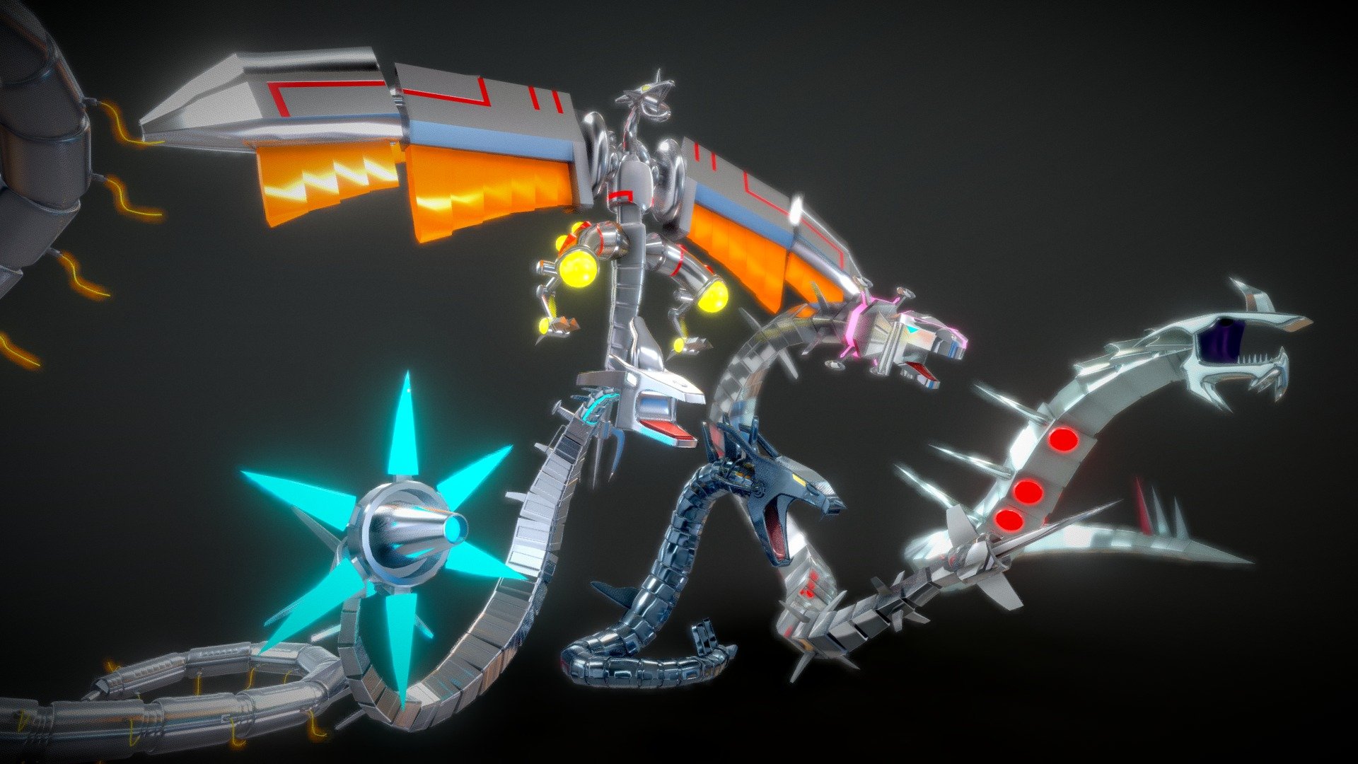 Cyber Dragon Pack (Yugioh) - Buy Royalty Free 3D model by Yanez Designs ...