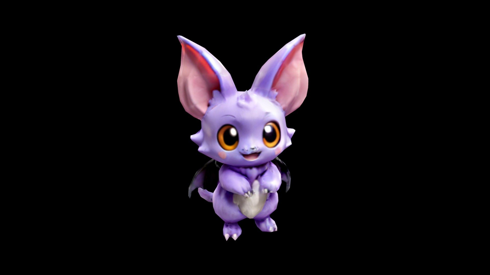 Pokémon-inspired chibi character with purple fur - Download Free 3D ...