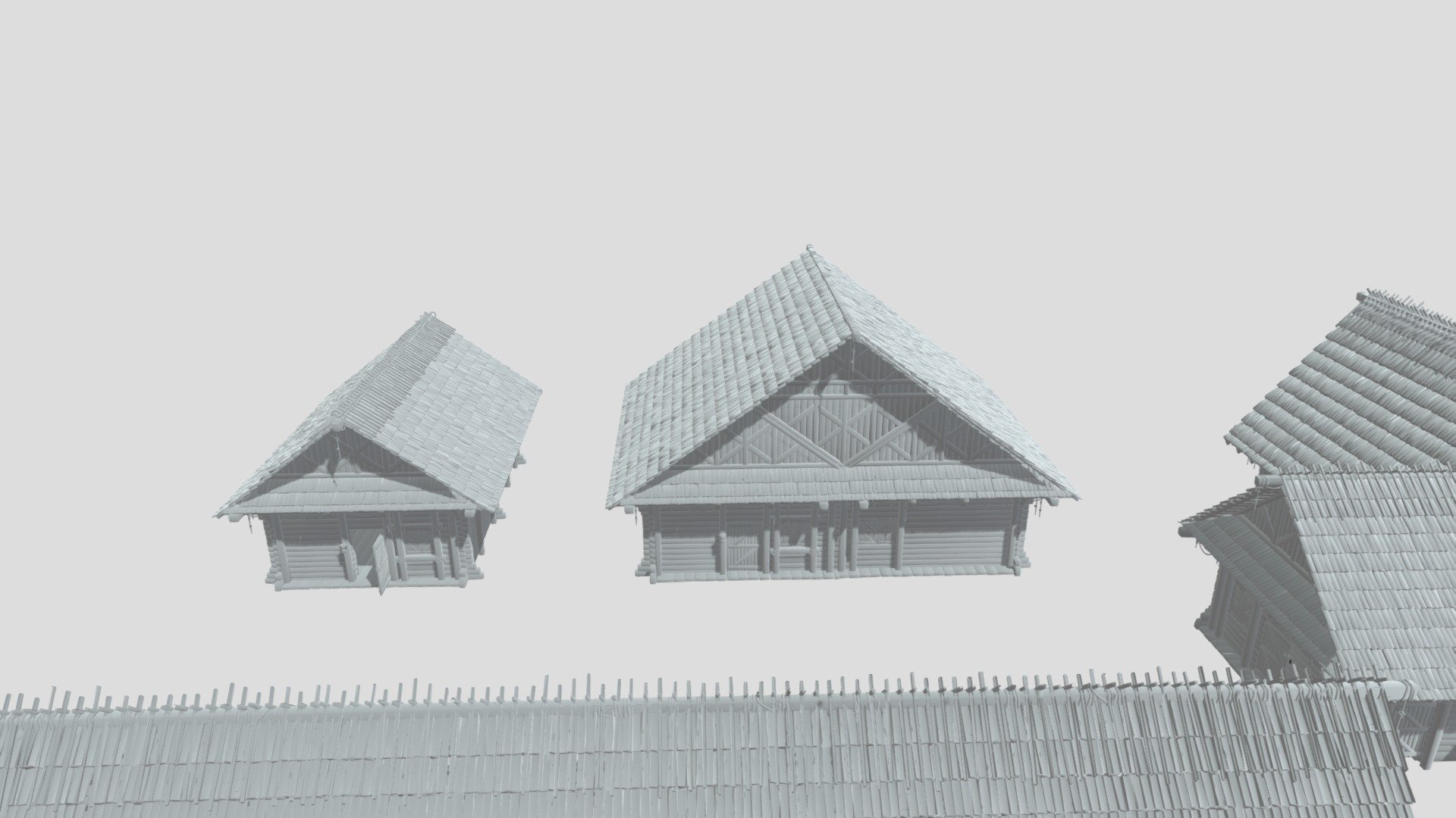 Wooden Medieval Buildings - Download Free 3D model by lordprofitdesigns ...