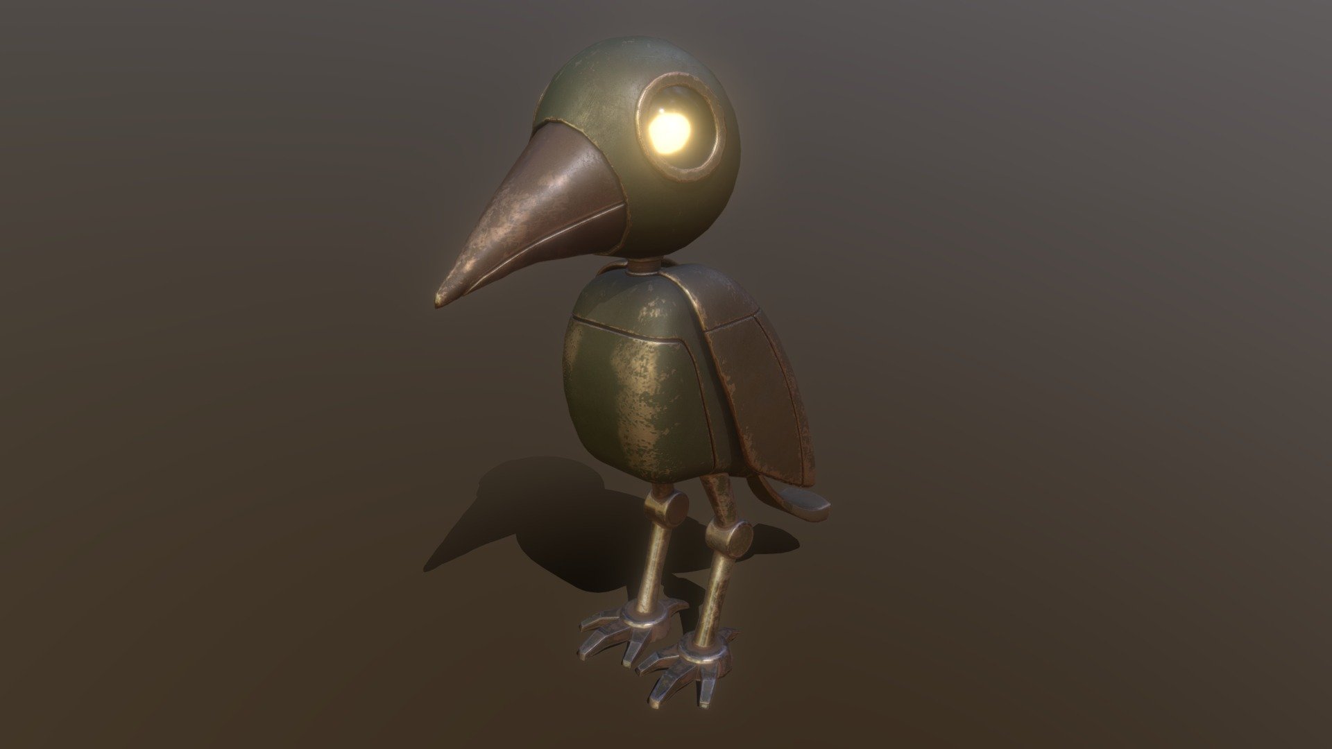 Stylized Mechanical Bird Figurine - 3D model by Art-Teeves [f1ceb9d ...