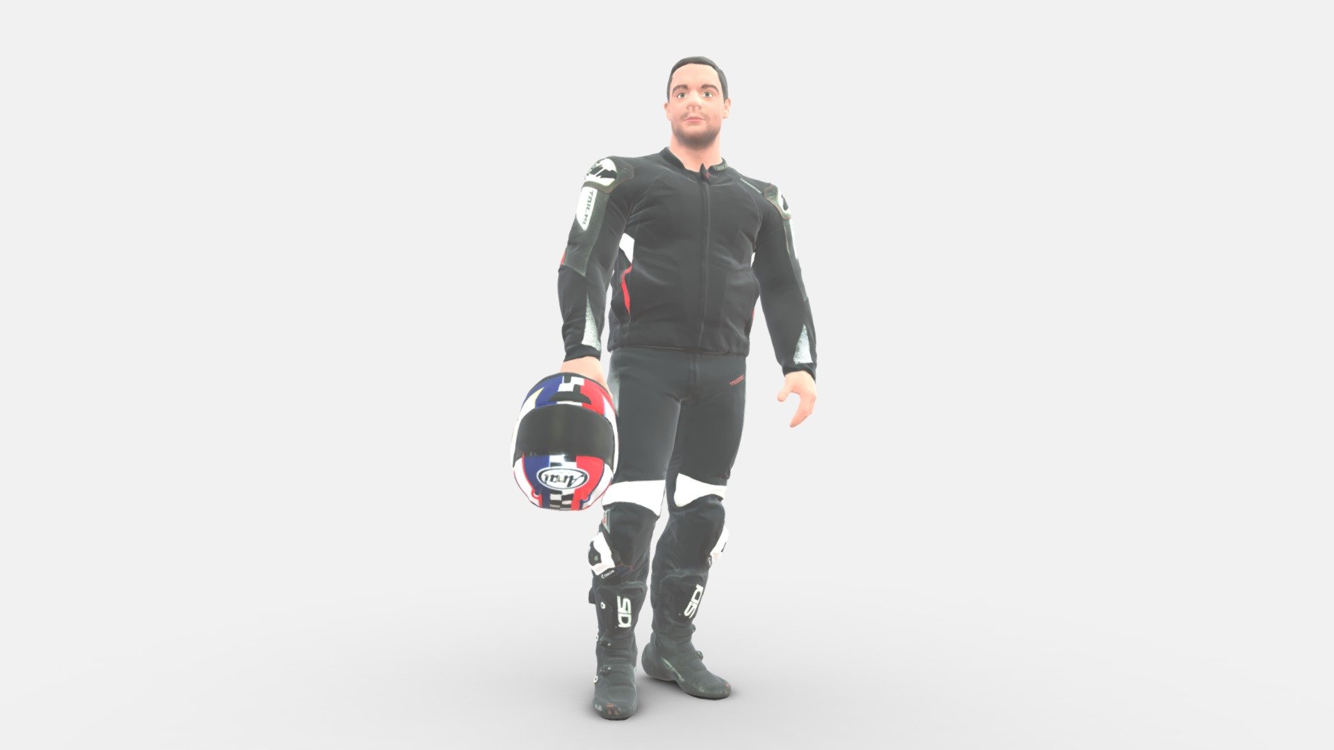 Man In Motorcycle Clothes 0086 - Buy Royalty Free 3D model by 3DFarm ...