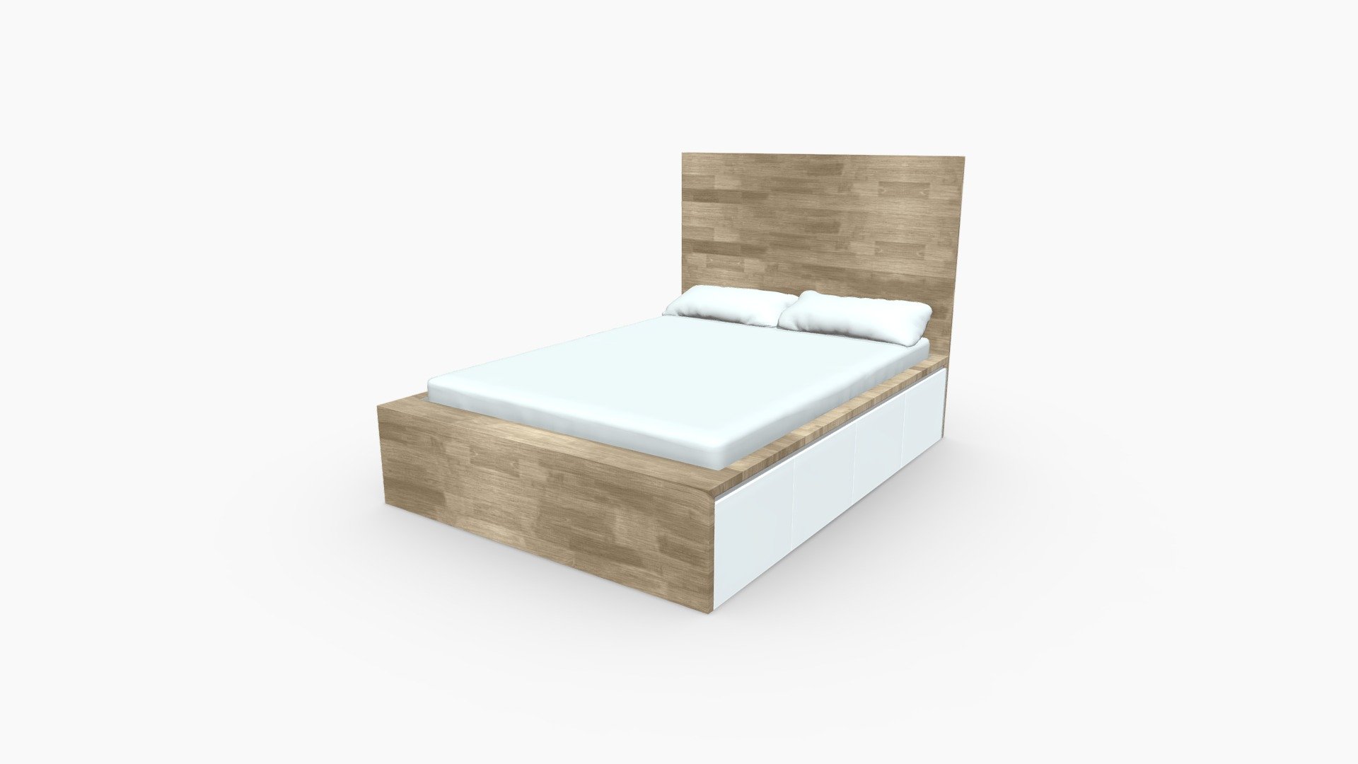 m738-cama-isla-roble-140 - Buy Royalty Free 3D model by Inmersivo S.A.S ...
