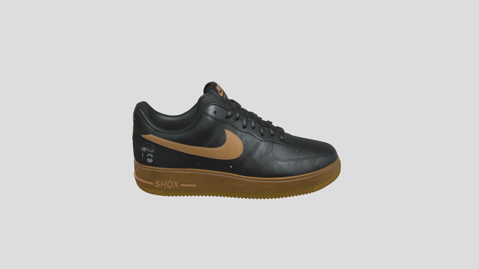 nike dot swoosh our force 1 one AF1 Shox - 3D model by awax38000 ...
