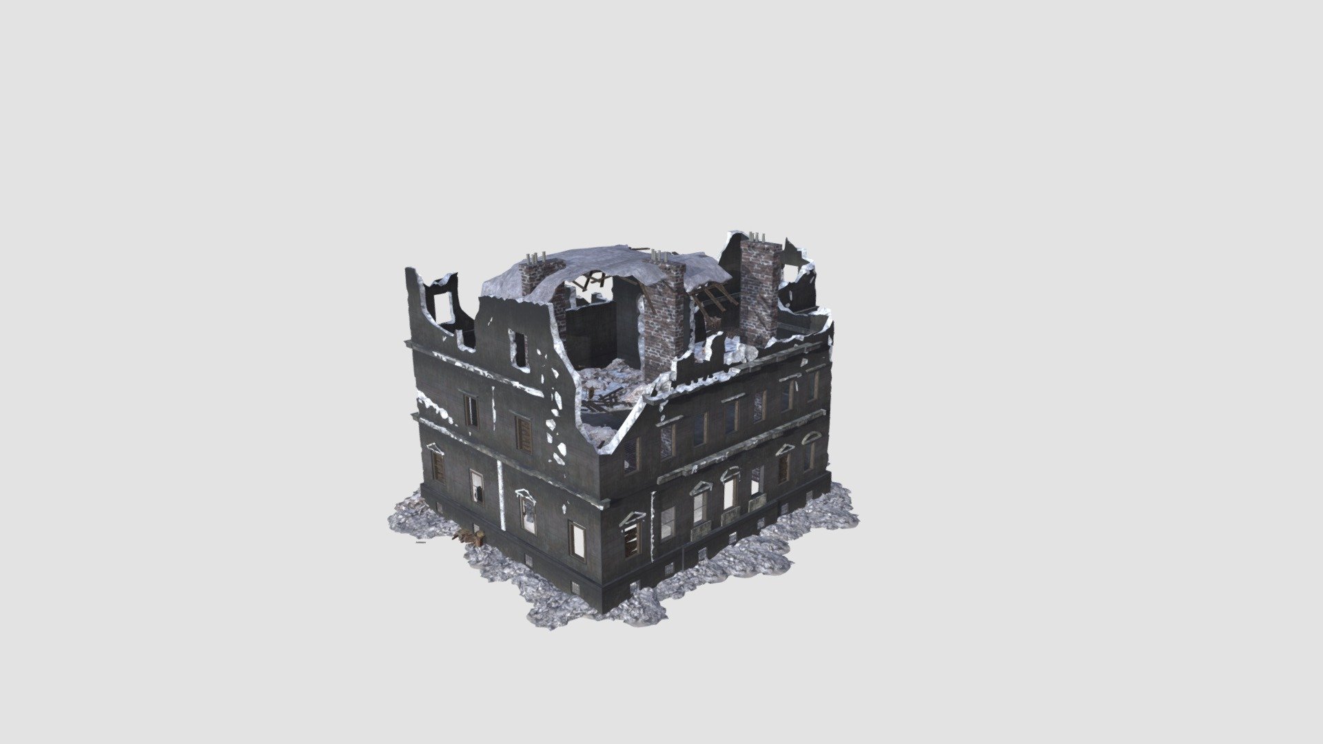 destroyed building - Buy Royalty Free 3D model by Evermotion [f1d7eb7 ...