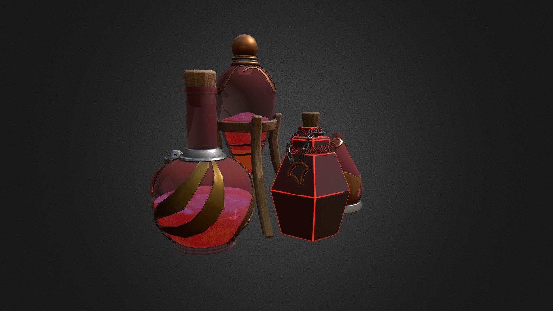 Potions of life - 3D model by mrpavon3d [f1da989] - Sketchfab