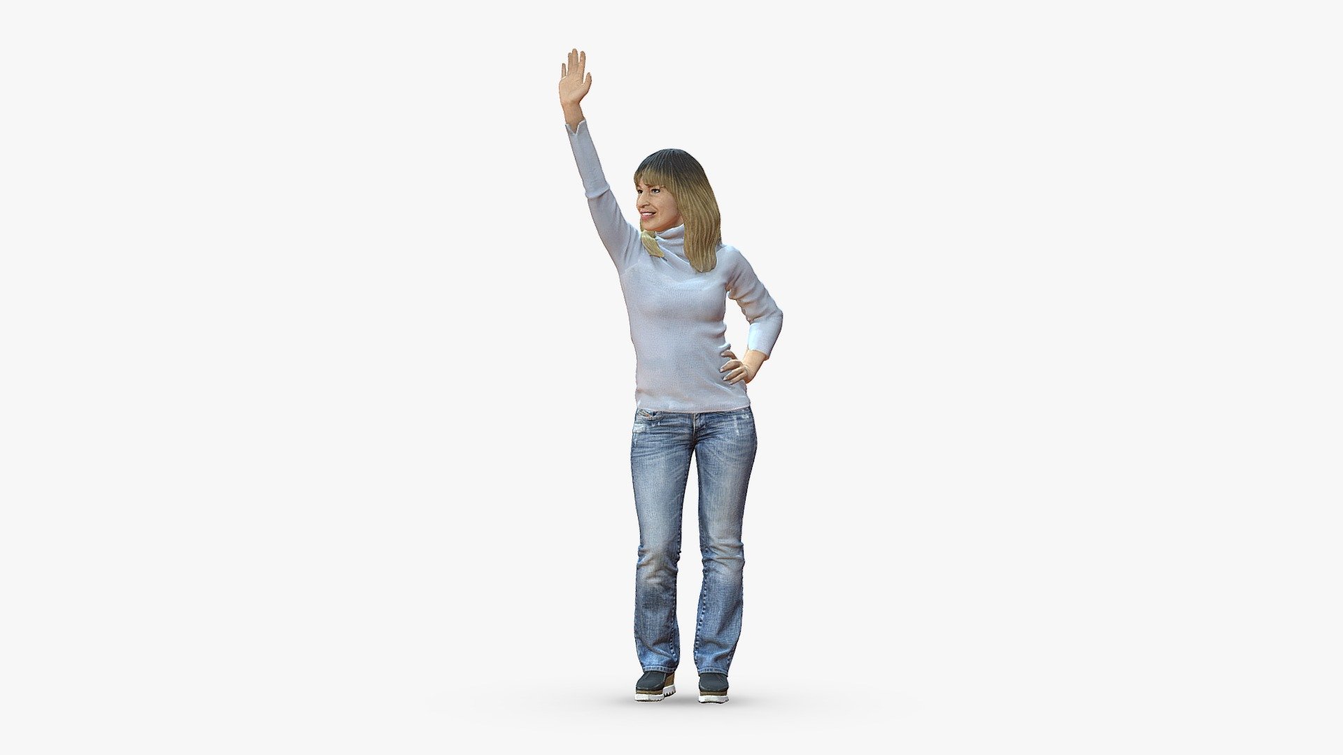 Hand up woman 0927 - Buy Royalty Free 3D model by 3DFarm [f1da9b8 ...