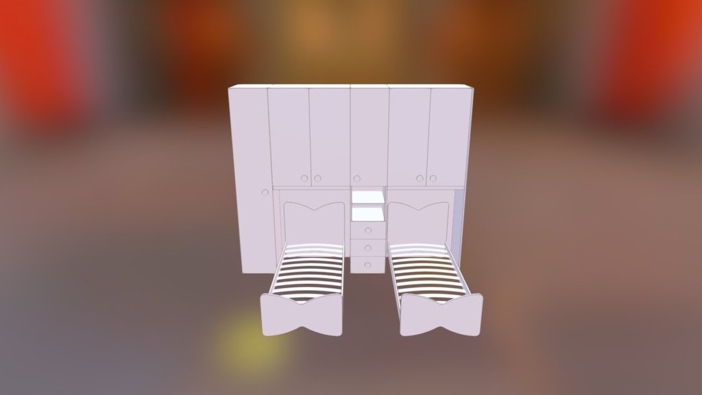 Cameretta Barbara con una colonna laterale - 3D model by ...