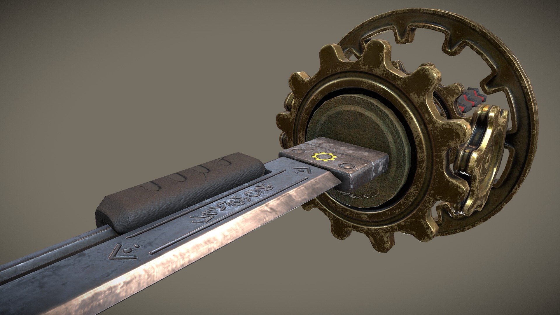 Gear Sword - 3D model by Tom Miliez (@TomMiliez) [f1e3dde] - Sketchfab