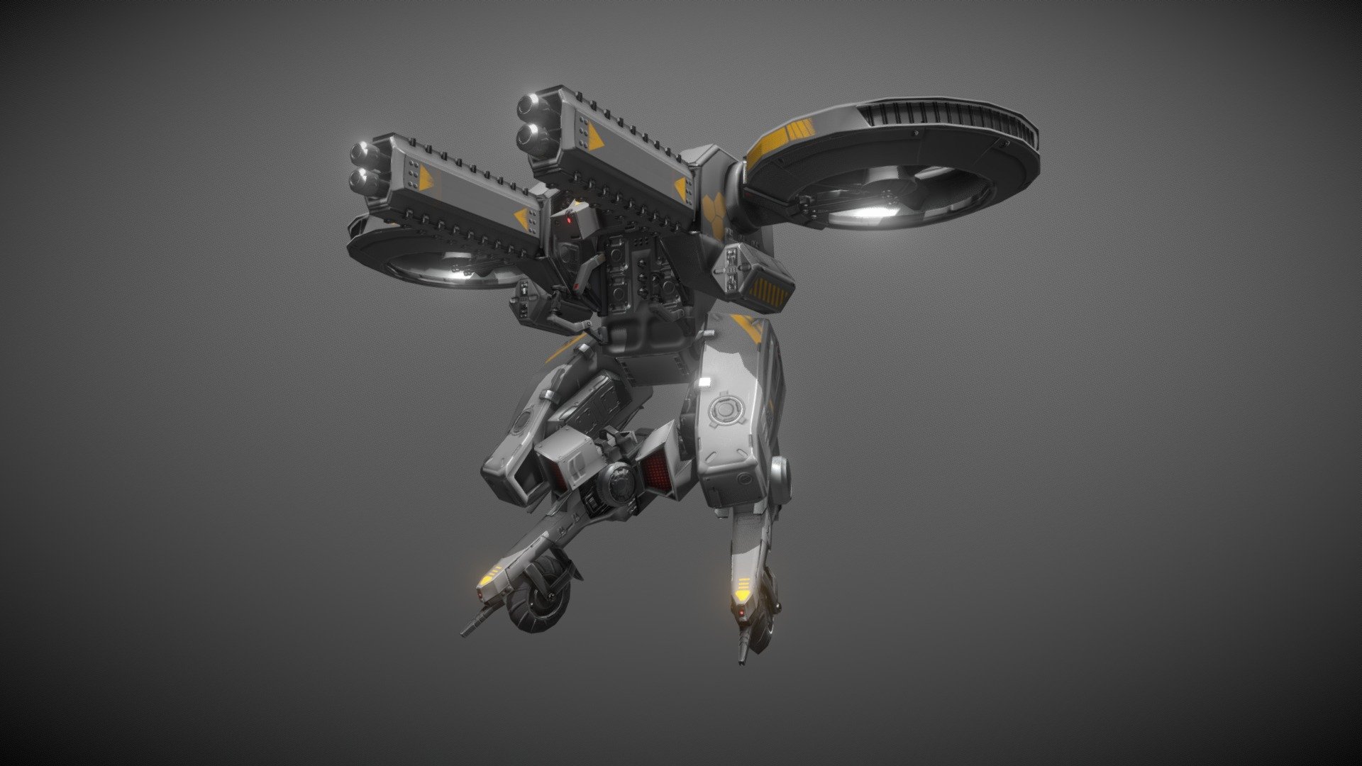 Sci-fi Mech Railgun - 3D model by Chiako3D [f1e4911] - Sketchfab