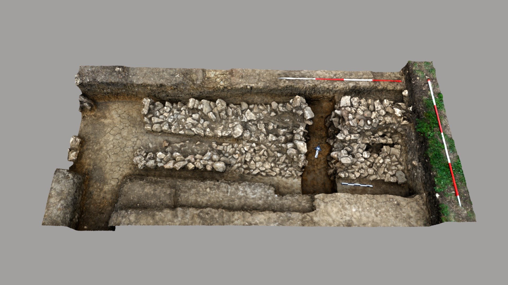 Roman Villa SW Oxfordsire detail of Trench 9 - 3D model by Richard ...